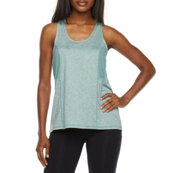Xersion | Tops | New Xersion L Green Racerback Colorblock Tank Top ...